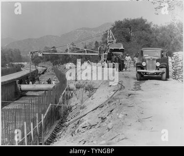 Verdugo Wash. View of Verdugo Wash storm drain looking north between ...