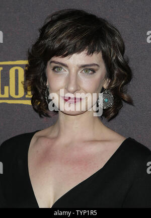Emily Riedel arrives on the red carpet at the 'Klondike' series ...