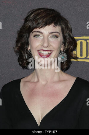 Emily Riedel arrives on the red carpet at the 'Klondike' series ...