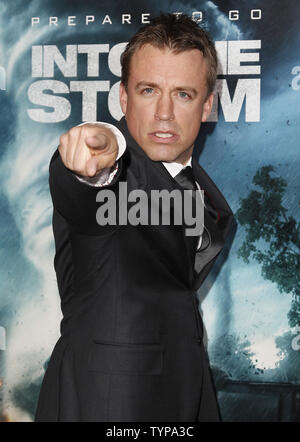 John Swetnam arrives on the red carpet at the "Into The Storm" premiere at AMC Lincoln Square ...