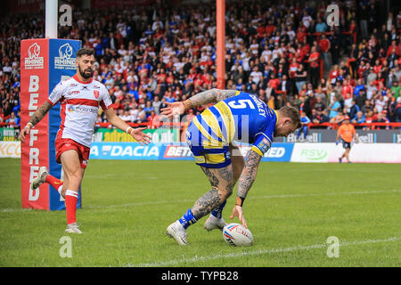 WARRINGTON, ENGLAND - June 18: Josh Smith of Warrington during the ...