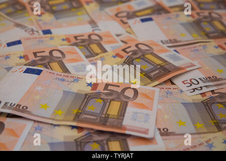 many 50 Euro bank notes Stock Photo - Alamy