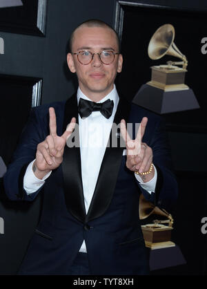 NEW YORK - JANUARY 28: Logic appears on the 60th Annual Grammy Awards ...