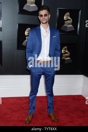 David Smash arrives at the 60th annual Grammy Awards at Madison Square ...