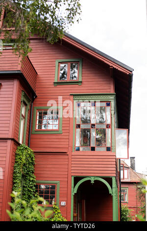 A traditional wooden house in Norwegian countryside Stock Photo - Alamy