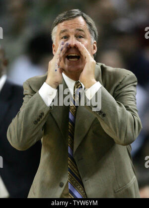 California head coach Mike Montgomery directs his team against DePaul ...