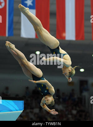 Australia's Briony Cole and Melissa Wu dive in the fifth and final ...