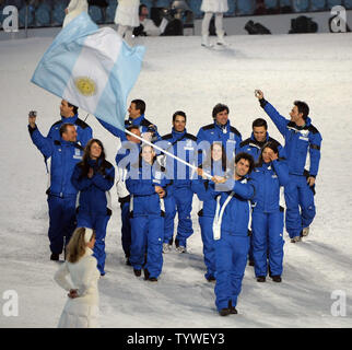 Team Canada arrives during the opening ceremony of the 2022 Winter ...