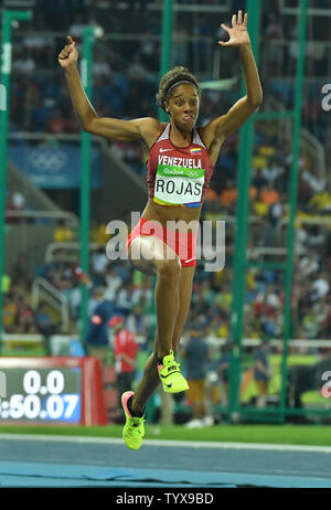 Yulimar Rojas, of Venezuela, competes in the final of the women's ...