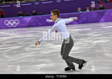 Matteo Rizzo, of Italy, competes during the men's short program figure ...