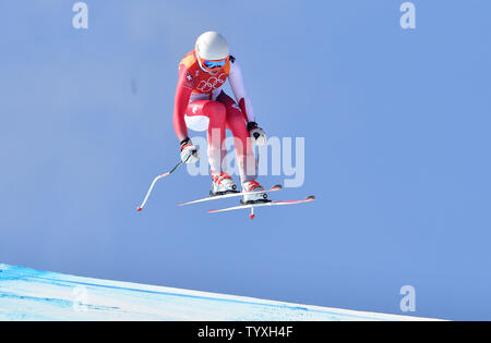 Switzerland's Michelle Gisin competes during the first run of an alpine ...