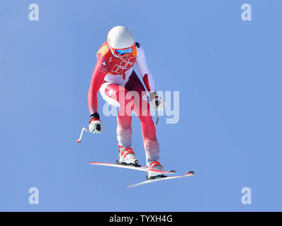 Switzerland's Michelle Gisin competes during the first run of an alpine ...