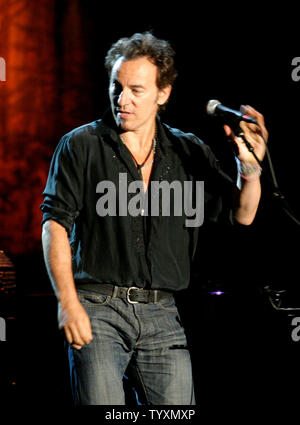 Singer Bruce Springsteen performs in concert at Bercy in Paris, France ...