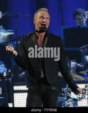 Sting performs in concert with London's Royal Philharmonic Orchestra at ...