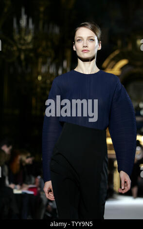 A model wears a creation as part of the Stella Jean women's Spring ...