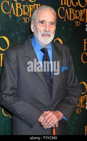 Sir Christopher Lee The Premiere of 'Hugo' held at UGC Normandie Paris ...