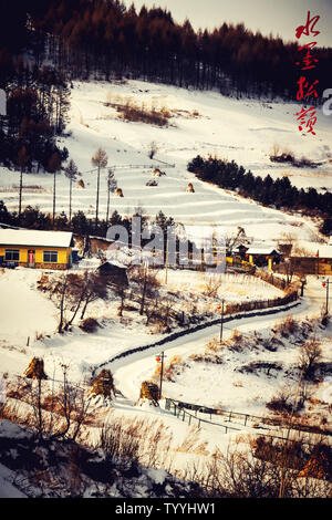 Songling Snow Village, located in Linjiang City, Jilin Province Stock ...