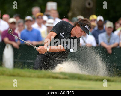 Phil Mickelson hits from the fourth tee of the Silverado Resort North ...