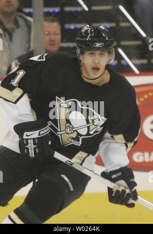 Pittsburgh Penguins' Evgeni Malkin skates during the third period of an ...