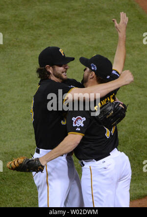 Pittsburgh Pirates closer Jason Grilli celebrates getting the final out ...
