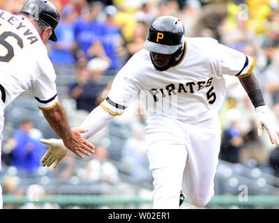 Pittsburgh Pirates first baseman Nick Solak looks on during a baseball ...