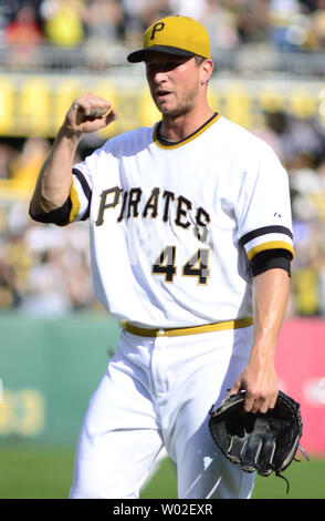 Pittsburgh Pirates relief pitcher Tony Watson stands in the dugout ...