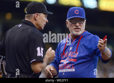 MLB umpire Ed Hickox (15) in the first inning during a baseball game ...