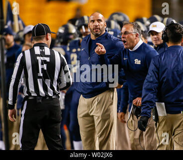 Pittsburgh head coach Pat Narduzzi watches play against Michigan State ...