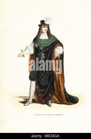 Knight in ceremonial robes of the Order of the Bath, a British order of ...