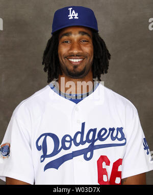 Los Angeles Dodgers outfielder Brian Giles at photo day in Glendale, AZ ...