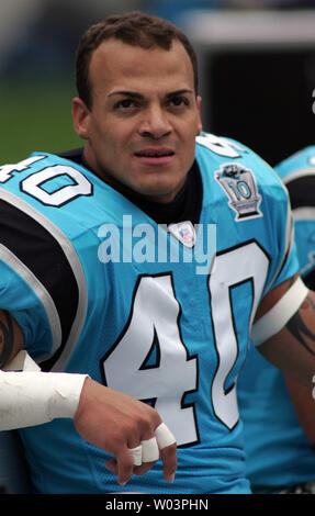 Carolina Panthers safety jarrod Cooper on Sunday, Oct. 3, 2004 against ...