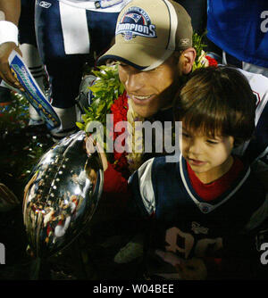 Christian Fauria of the World Champion New England Patriots displays ...