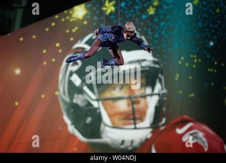 Lady Gaga performs during halftime of the NFL Super Bowl 60 football ...
