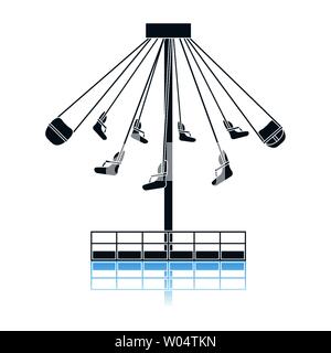 Big Carousel Icon. Shadow Reflection Design. Vector Illustration Stock ...