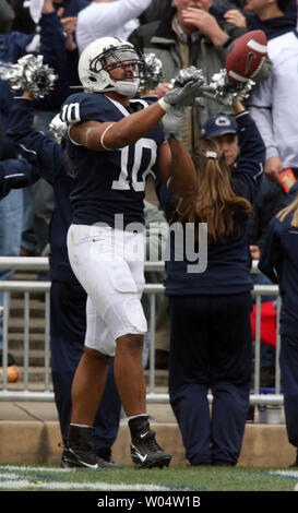 Penn State tight end Andrew Rappleyea (87) runs with the ball during an ...
