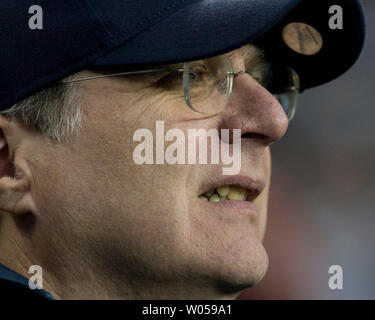 Seattle Seahawks owner Paul Allen looks toward the crowd near the end ...