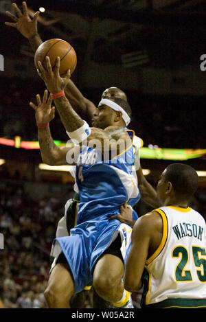 Francisco Elson of the Denver Nuggets during 120-104 loss to the Los ...