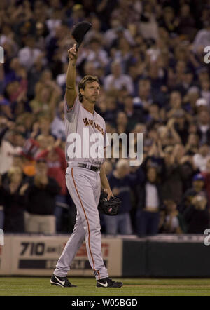 Seattle Mariners pitcher Randy Johnson plays in a game against the ...