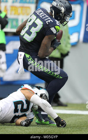 Seattle Seahawks wide receiver Ricardo Lockette warms up before an NFL ...