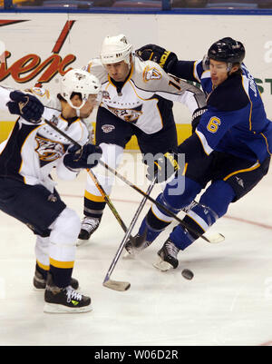 St. Louis Blues center Radek Faksa and Colorado Avalanche center Parker ...