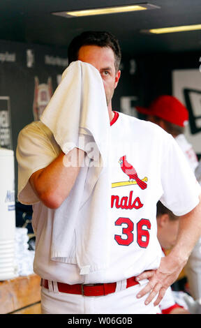 St. Louis Cardinals pitcher Russ Springer, right, and catcher Yadier ...