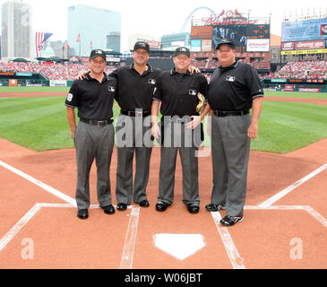 Umpires (L to R) Tony Randazzo, Jerry Layne, Mike Winters and Chris ...
