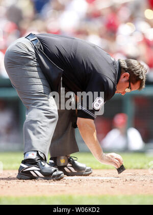 Umpire Doug Eddings during a baseball game between the San Francisco ...