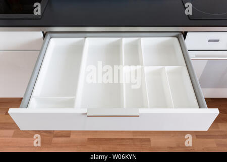opened white empty drawer Stock Photo - Alamy