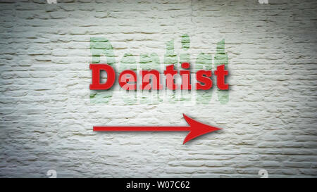 Street Sign the Direction Way to Dentist Stock Photo - Alamy
