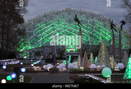 The Climatron greenhouse, Missouri Botanical Garden in St. Louis, shown ...