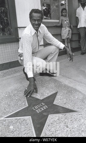 Chuck Berry Walk Of Fame star in St. Louis, Missouri Stock Photo - Alamy