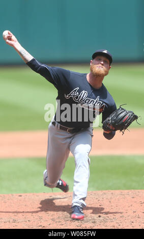 Atlanta Braves starting pitcher Mike Soroka works during an intrasquad ...