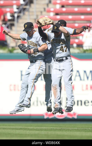 Pittsburgh Pirates outfielders Starling Marte, left, Corey Dickerson ...