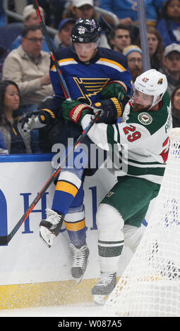 St. Louis Blues' Oskar Sundqvist (70) shoots on goal during the second ...